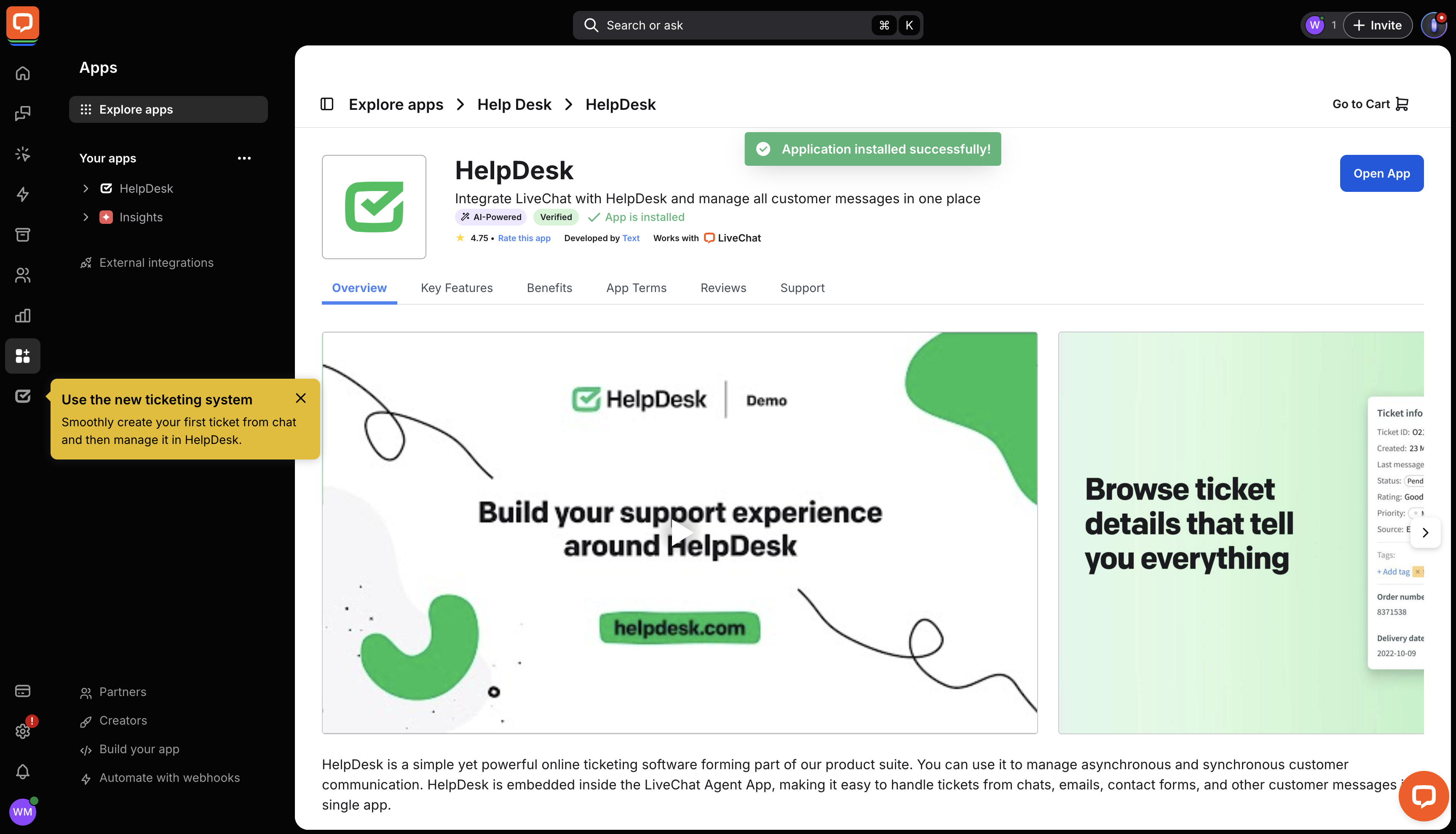 LiveChat Integration: Manage Tickets & Chats in One App | HelpDesk Help Center